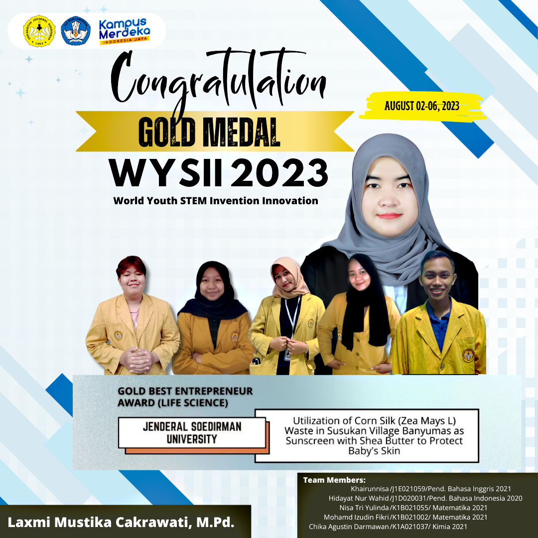 Delegasi UNSOED Raih Gold Medal Di Ajang WYSII 2023 | Universitas Jenderal Soedirman